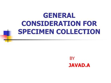 Types Of Specimen Collectionpdf