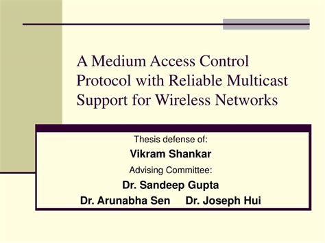 Ppt A Medium Access Control Protocol With Reliable Multicast Support