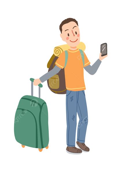 Cartoon Character Tourism National Day Holiday Outing Holiday Clipart Cartoon Clipart