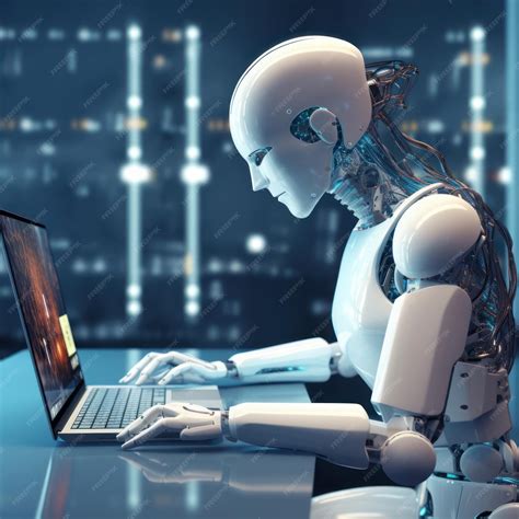 Premium Ai Image Robot Virtual Assistant Robot Writing A Robot