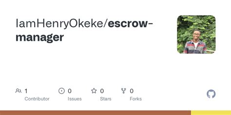 Henry Okeke On Linkedin Github Iamhenryokekeescrow Manager