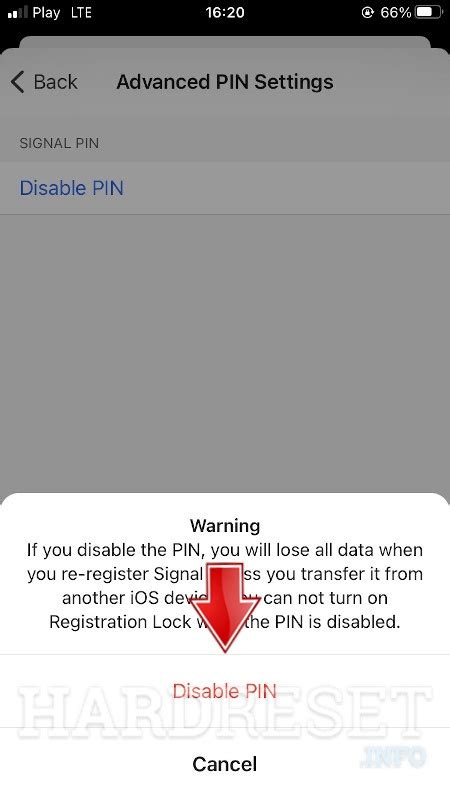 How To Disable PIN On Signal How To HardReset Info