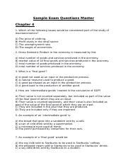 Master MacroEconomics Study Guide With Sample Exam Questions Course Hero