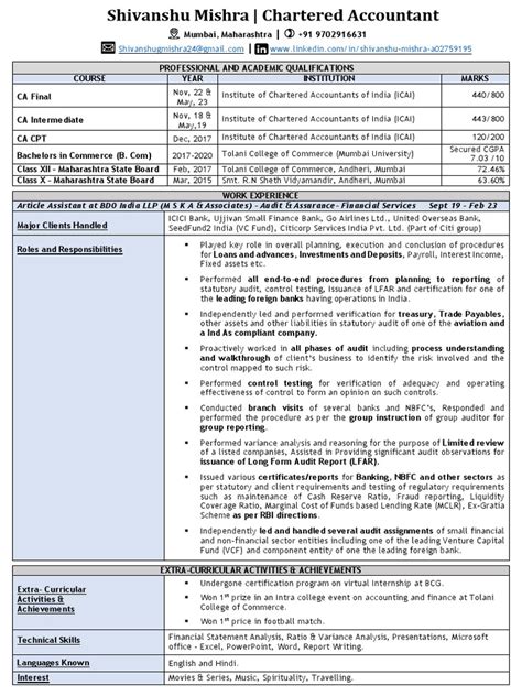 cv shivanshu mishra pdf audit banks