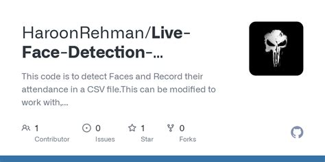 Github Haroonrehman Live Face Detection Attendance Python Opencv Computer Vision This Code Is