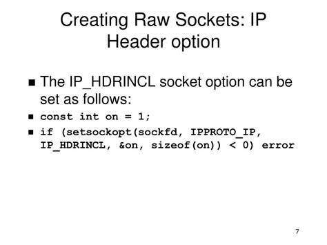 PPT Raw Sockets PowerPoint Presentation Free Download ID