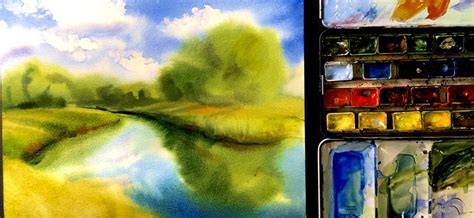 Як намалювати акварельний пейзаж Покрокова інструкція