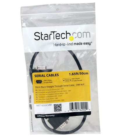StarTech Com M Black Straight Through DB RS Serial Cable M F
