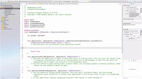 Xcode 9 Swift 4 Remote Push Notification Setup W Firebase Youtube
