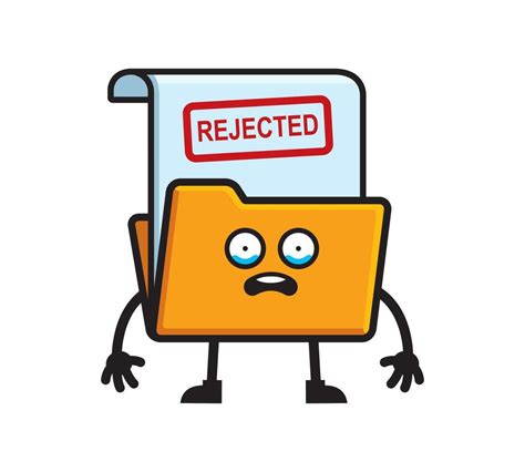 File Folder Mascot Character Rejected 60226799 Vector Art At Vecteezy