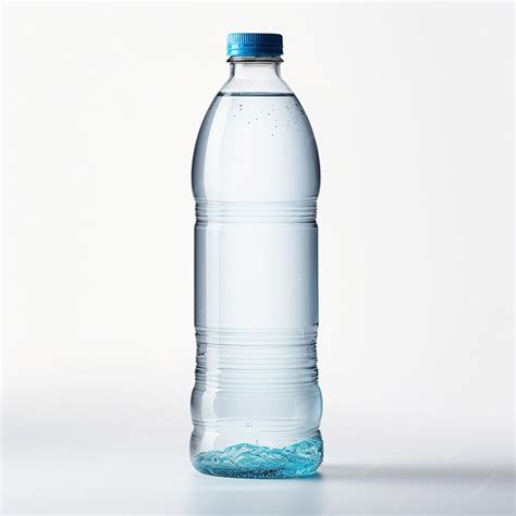 Una Botella De Plástico Llena De Agua Sobre Un Fondo Blanco Beber