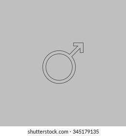 Male Sex Icon Outline Symbol On Stock Illustration 353613221 Shutterstock