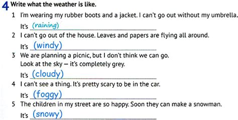 Відповідь вправа Page 55 4 Unit 5 Whats The Weather Like Today ГДЗ Англійська мова 5