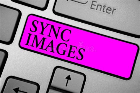 Conceptual Hand Writing Showing Sync Images Business Photo Text Making