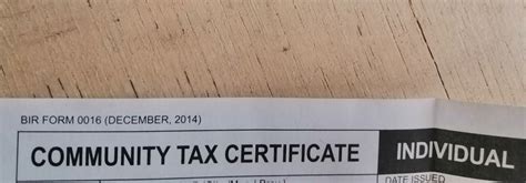 How To Get Community Tax Certificate Or Cedula