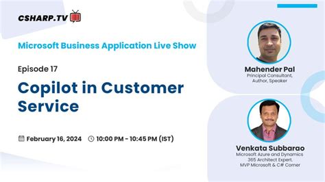 csharp tv on linkedin microsoft microsoftbusinessapplication
