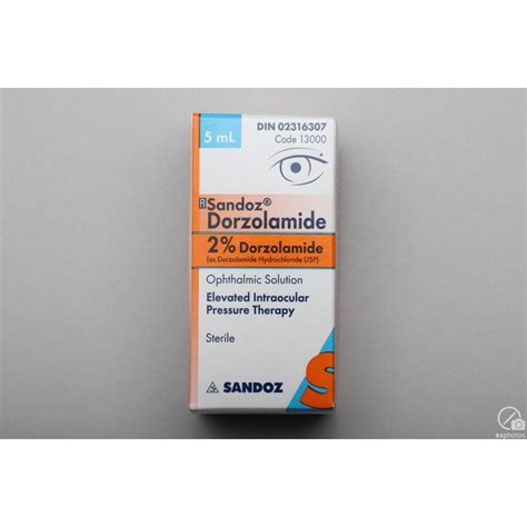 Sandoz Dorzolamide Ophthalmic Solution 2 Prescription Antiglaucoma
