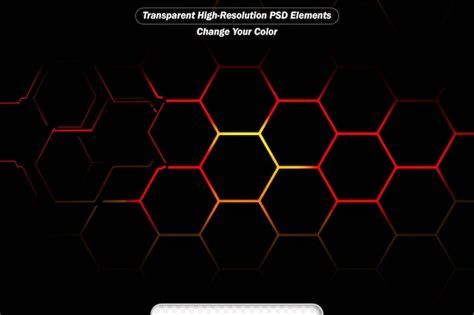Premium PSD Abstract Futuristic Hexagonal Mesh With Light Effects Used As A Background For