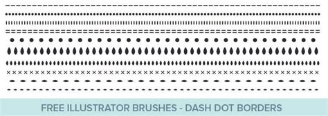 Free Dot Dash Illustrator Pattern Brushes Mels Brushes