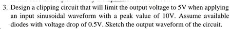 Solved Design A Clipping Circuit That Will Limit The Chegg