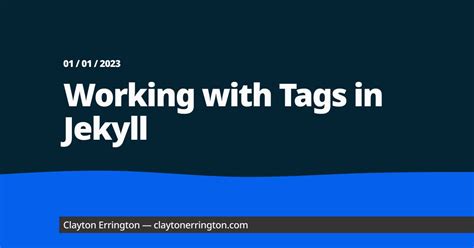 Working With Tags In Jekyll