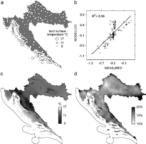 Interpolation Of Land Surface Temperature A Original Sampled Values Download Scientific