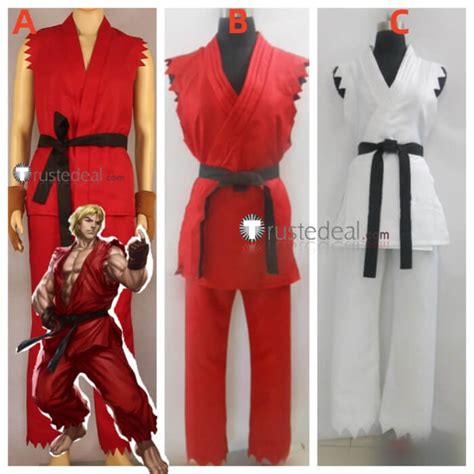 Street Fighter Ken Masters Red Cosplay Costume