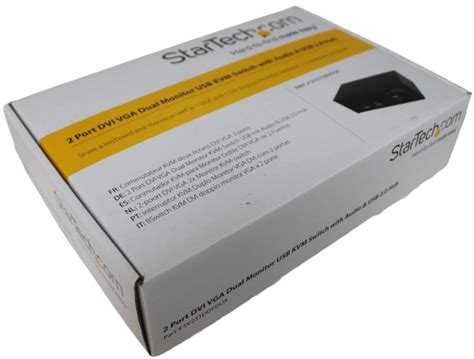 Startech Com Sv231ddvdua 2 Port Dvi Vga Dual Monitor Usb Kvm Switch With Audio