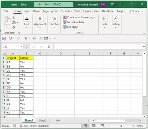 How To Calculate The Percentage Of Yes And No From A List In Excel
