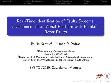 Pdf Real Time Identification Of Faulty Systems Development Of An