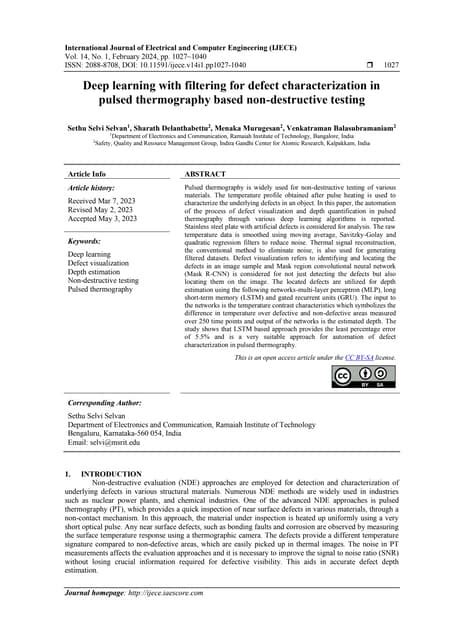 Deep Learning With Filtering For Defect Characterization In Pulsed Thermography Based Non