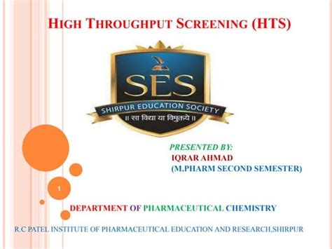 High Throughput Screening Ppt
