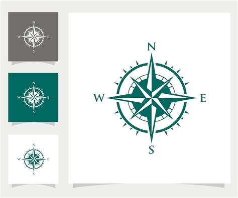 Premium Vector Compass Wind Direction Vector Logo