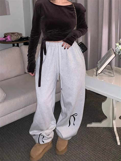 르아르디 서로 발레리나 리본 조거팬츠 헤비기모원단 고퀄리티 팬츠 위시버킷