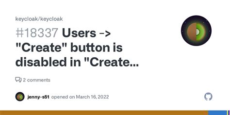 Users Create Button Is Disabled In Create User Screen · Issue