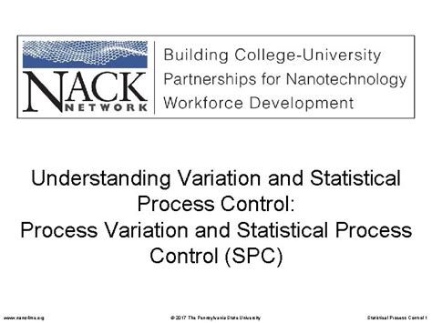 Understanding Variation And Statistical Process Control Process Variation