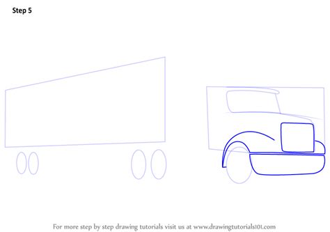 How To Draw A Truck And Trailer Trucks Step By Step
