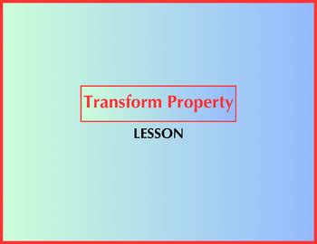 Css Web Page Design Animations Transform Properties By All Computer Science