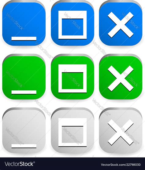Window Control Buttons Royalty Free Vector Image