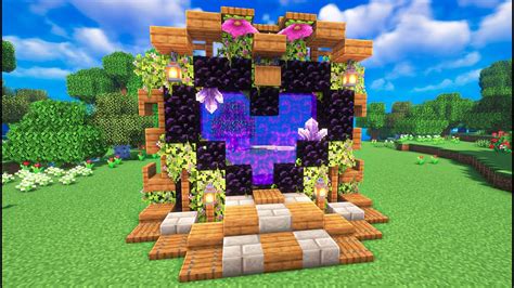 Minecraft I How To Build A Heart Shaped Nether Portal Youtube