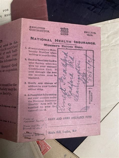 Chase Militaria Ww1 Soldiers Red Book With Other Documents