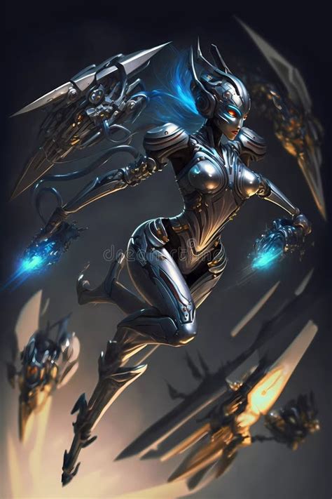 cyborg robot science fiction illustration generated ai generative