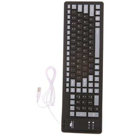 Homemaxs 1pc 103 Key Silicone Keyboard Foldable Silicone Keypad Usb Wired Keyboard Silicone
