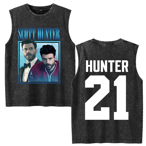 Tv Series Heated Rivalry Scott Hunter 21 Washed Tank Tops T Shirt Men