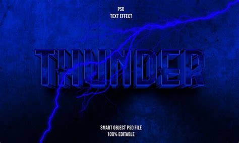 Premium Psd Thunder Text Effect