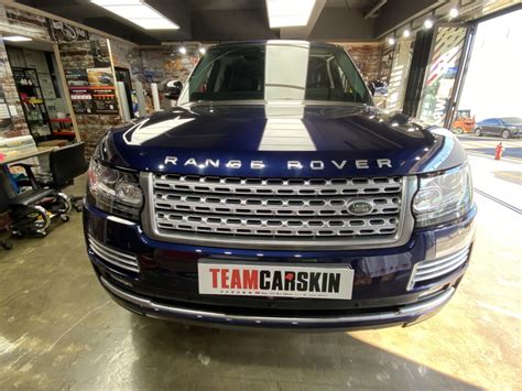 Teamcarskin 팀카스킨 서초점 레인지로버 보그 하프랩핑 유광화이트 Teamcarskin 팀카스킨 서초점 레인지로버 보그 하프랩핑 유광화이트