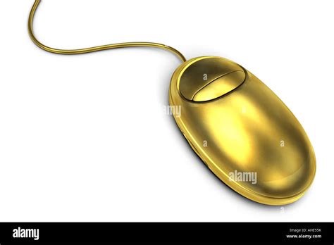 Gold Computer Mouse Stock Photo Alamy