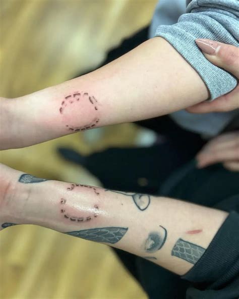 Realistic Bite Tattoos Womans Bizarre Tattoo Of A Bite Mark Is