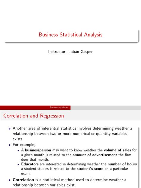 Mathematics Correlation And Regression Pdf Statistics Regression Analysis