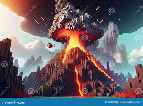 Eruption Of Minecraft World Exploding Minecraft Colorful Cubes Paint